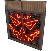 Neon Pumpkin Metal Double Door | RustStash